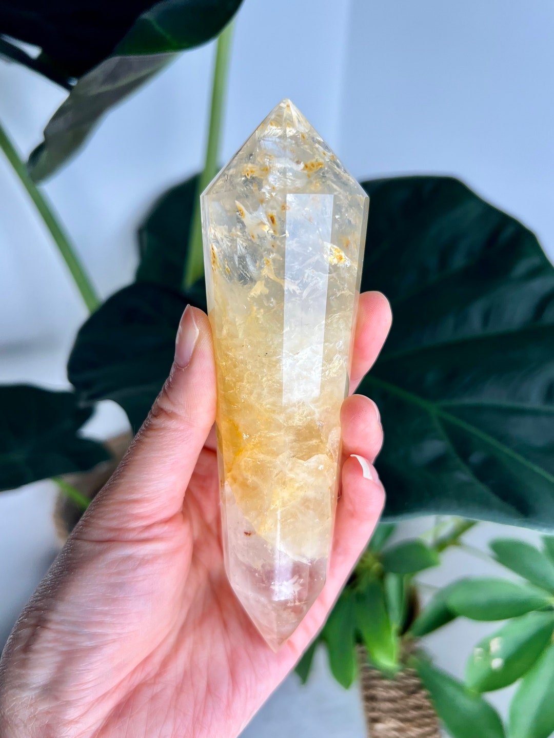 Grade AAA+ 12-sided Golden Healer Vogel Wand With Rainbow- Double ...