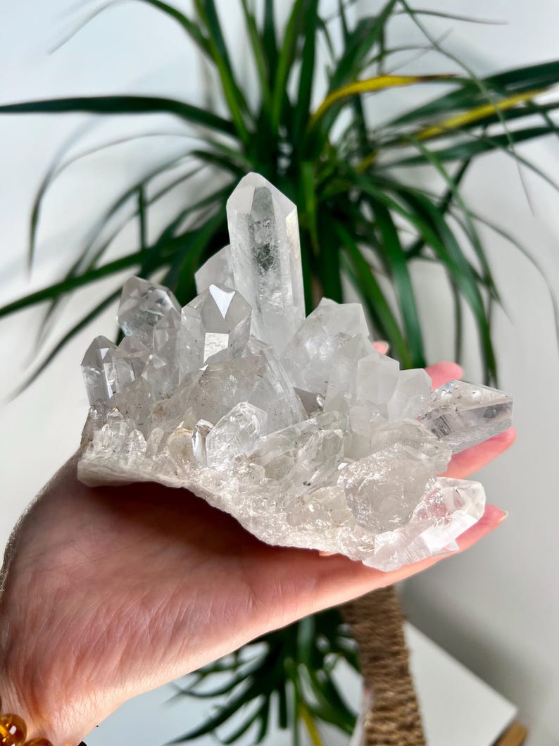 Grade AA+ Natural Clear Quartz Cluster With Chlorite Inclusion and ...