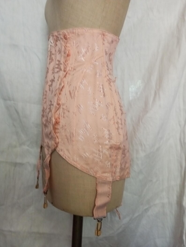 30s or 40s Soft Pink Lace up Girdle Corset New Old Stock - Etsy