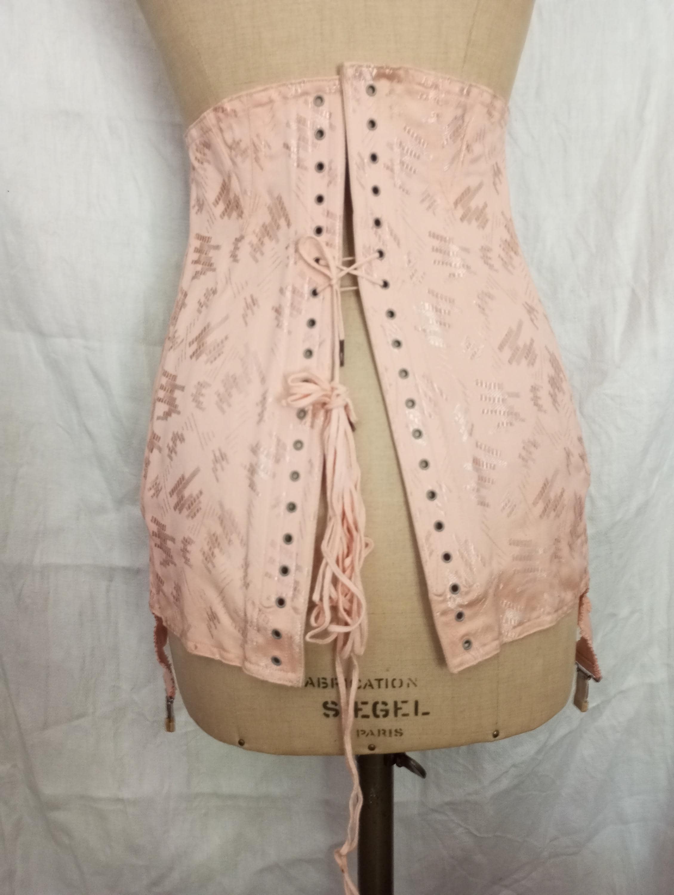 30s or 40s Soft Pink Lace up Girdle Corset New Old Stock - Etsy