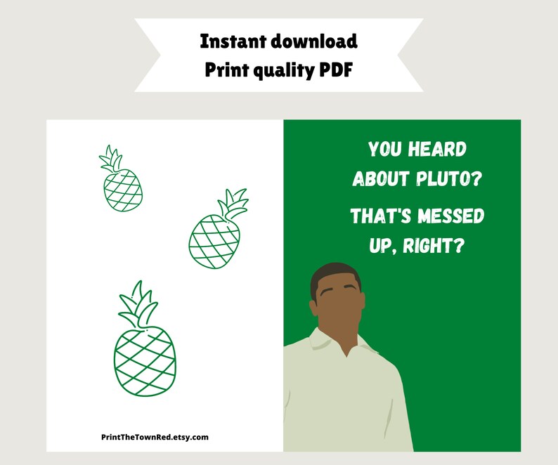 Psych Card . Instant Download . Printable Card . Psych Gus . You Heard ...