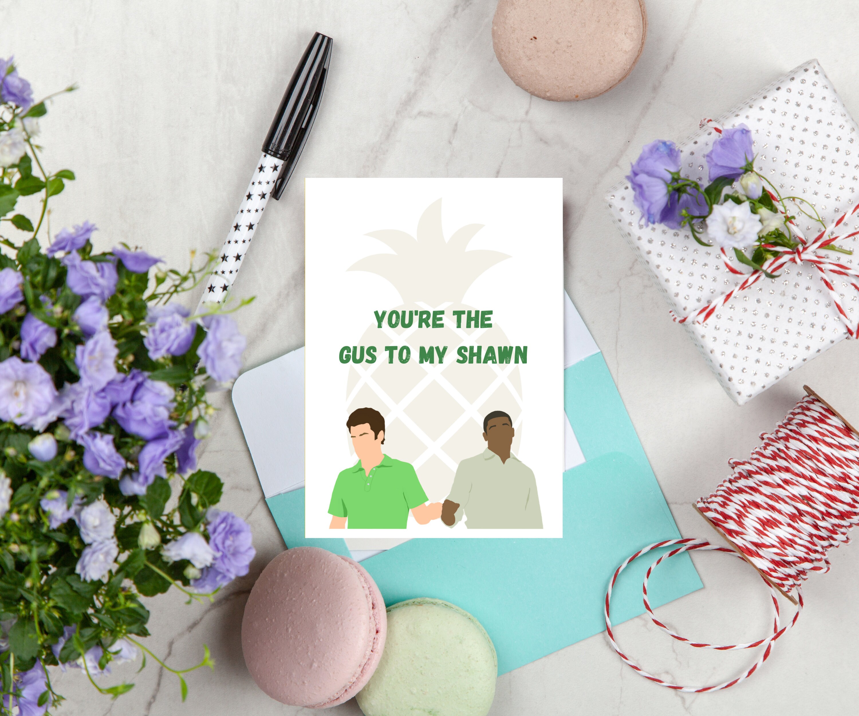 Psych Tv Show Psych Bff Card Psych Bday Card Customized Card