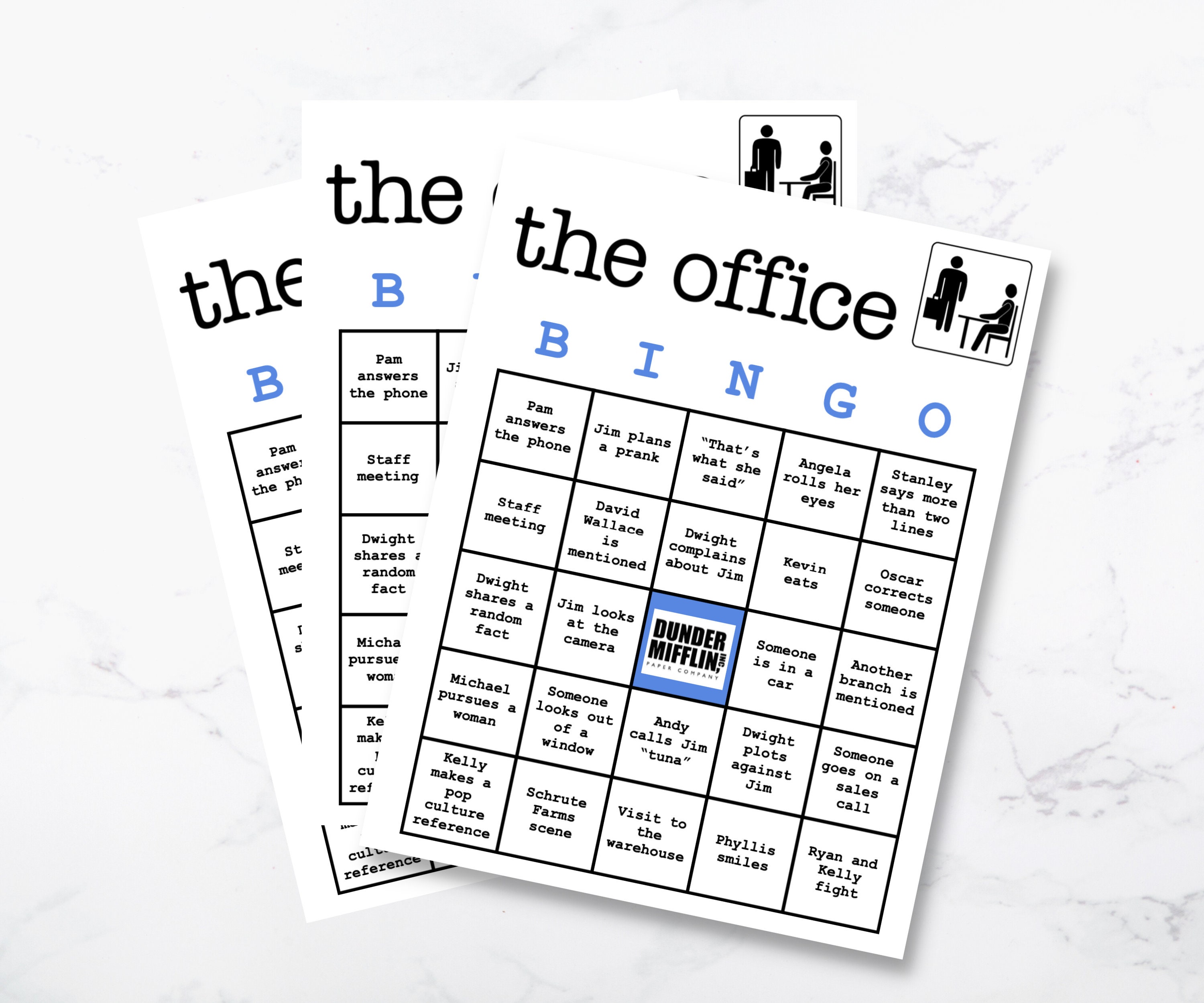 The Office TV Show Bingo . Dunder Mifflin Bingo . Michael Scott Bingo ...