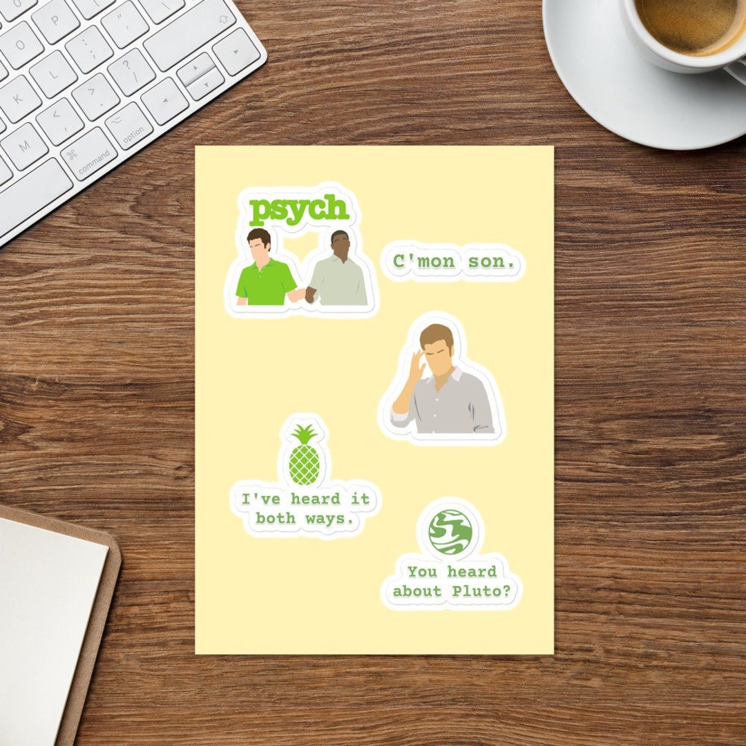 Psych Sticker Sheet Psych TV Show Sticker Set Psych Gift - Etsy