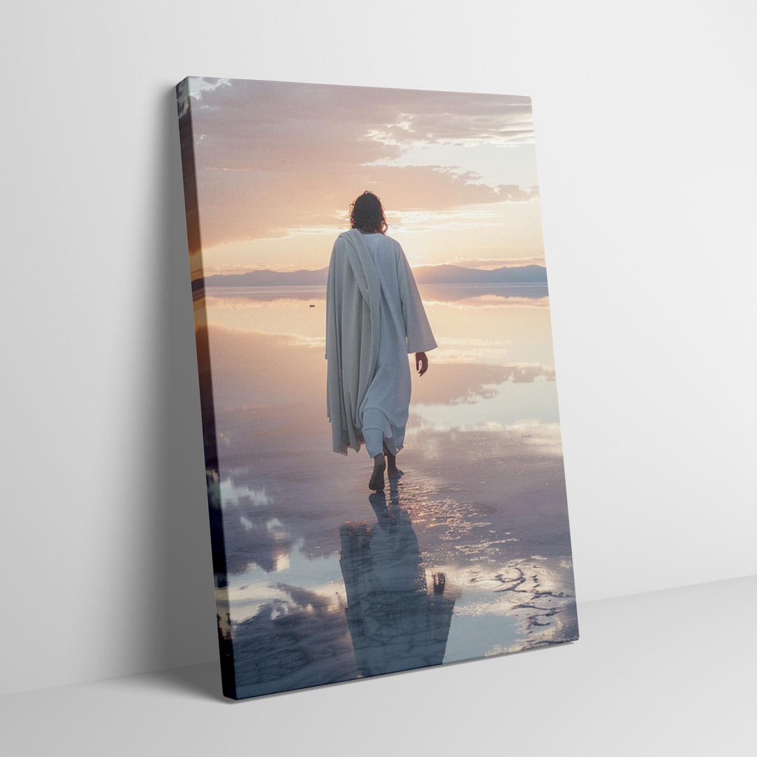 Faithful Steps Jesus Canvas Modern Jesus Print Jesus Walking on Water ...