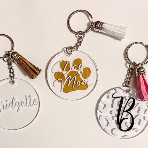 Custom Acrylic Keychain With Tassel - Etsy