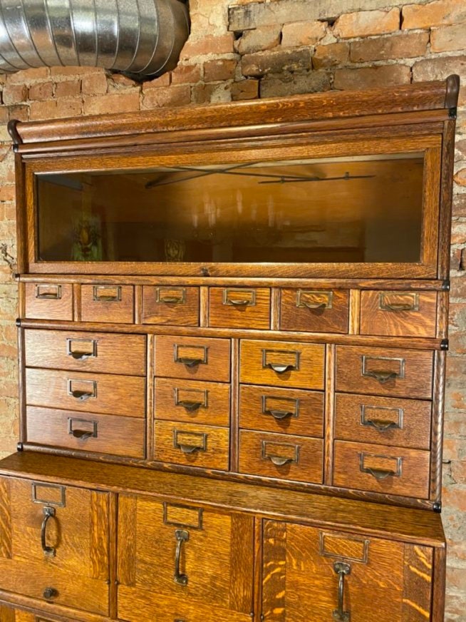 Antique Globe Wernicke Stacking File Cabinet - Etsy