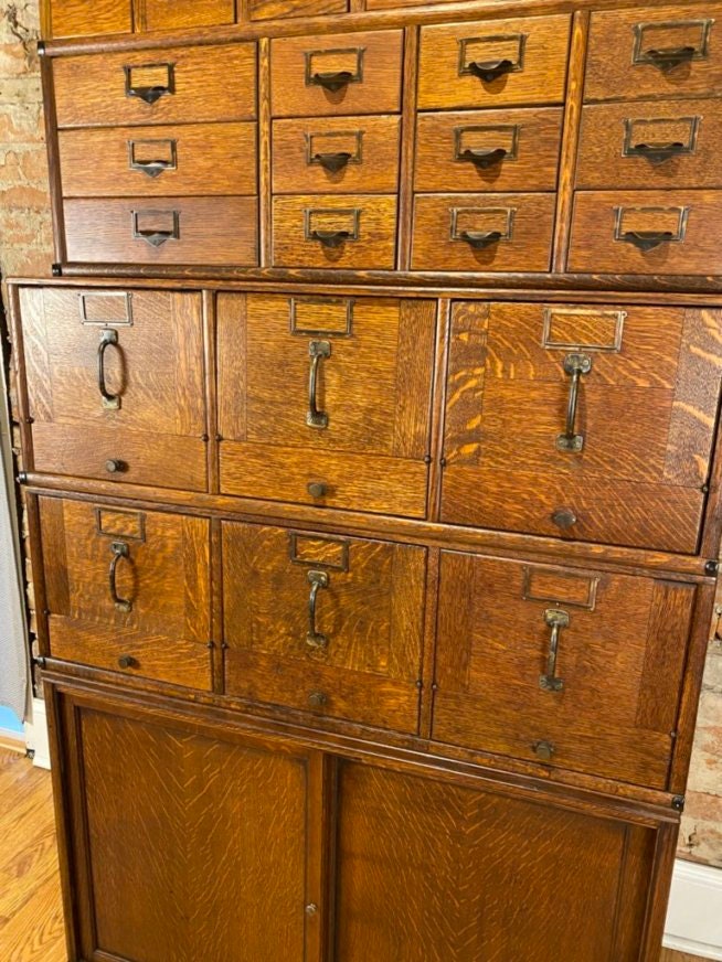 Antique Globe Wernicke Stacking File Cabinet - Etsy