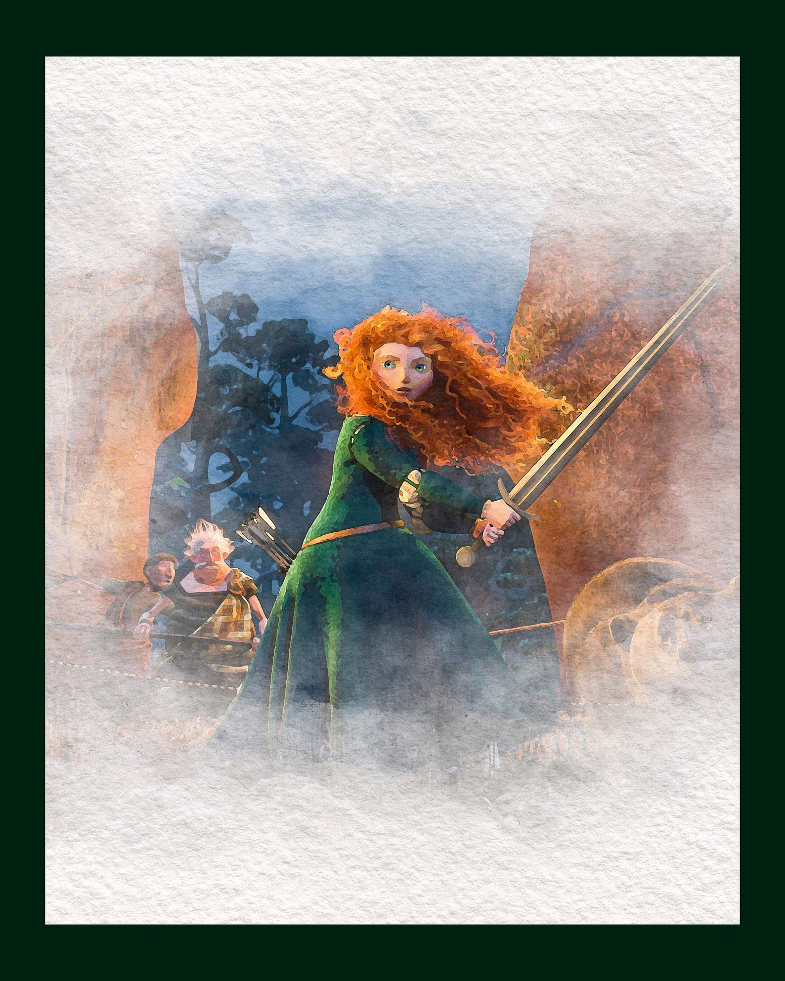 Brave Poster Merida Poster Disney Pixar Poster Disney | Etsy