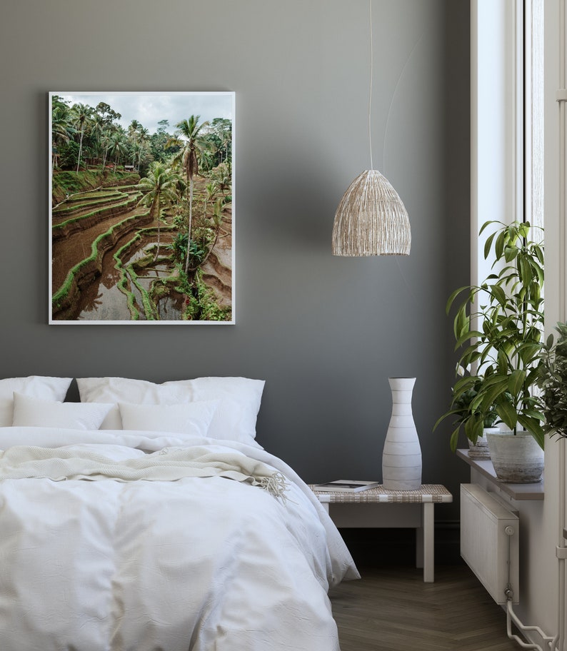 Bali Rice Terrace Print | Jungle Print | Wall Art Boho Tropical ...