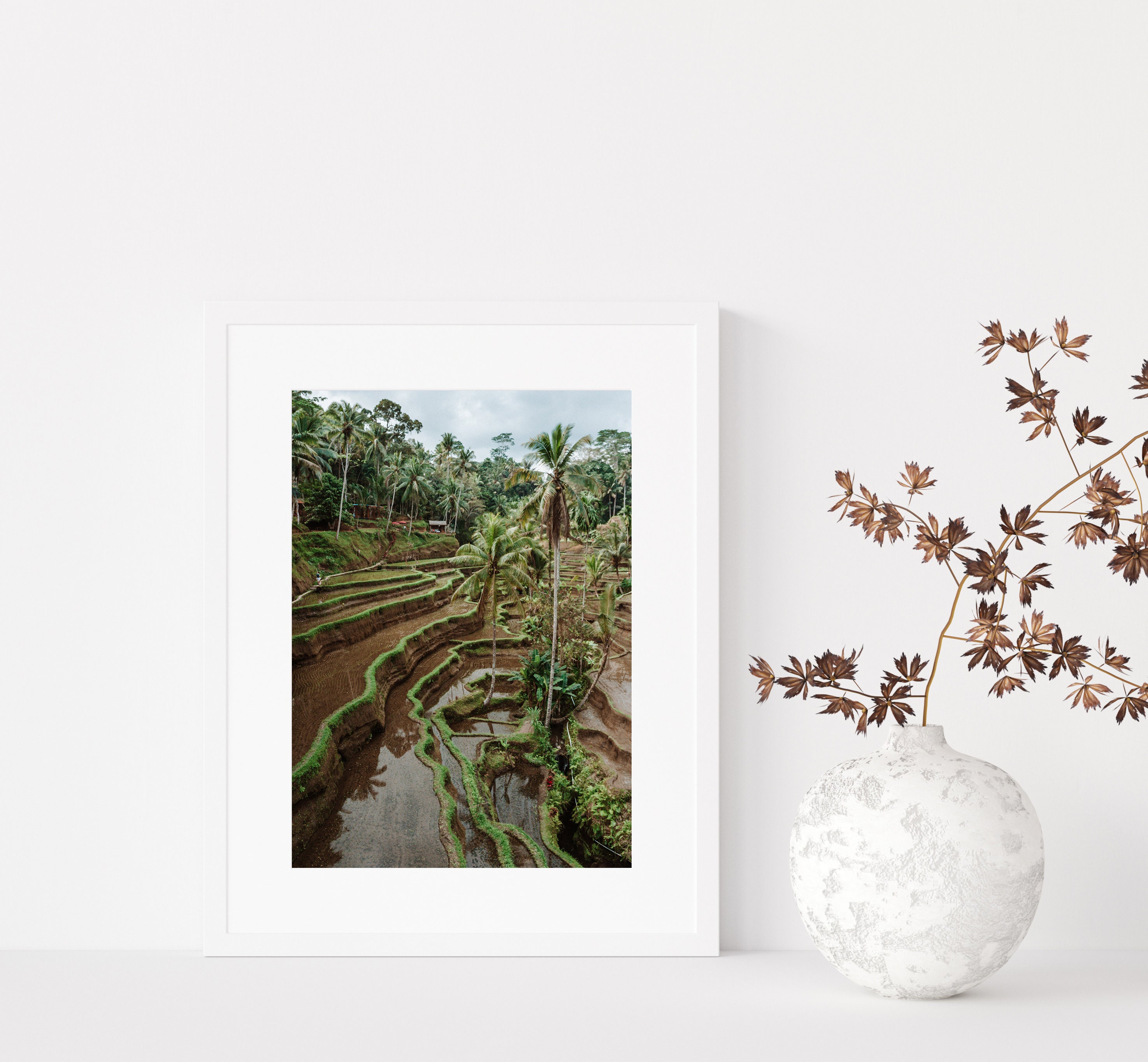 Bali Rice Terrace Print Jungle Print Wall Art Boho Tropical Indonesia ...