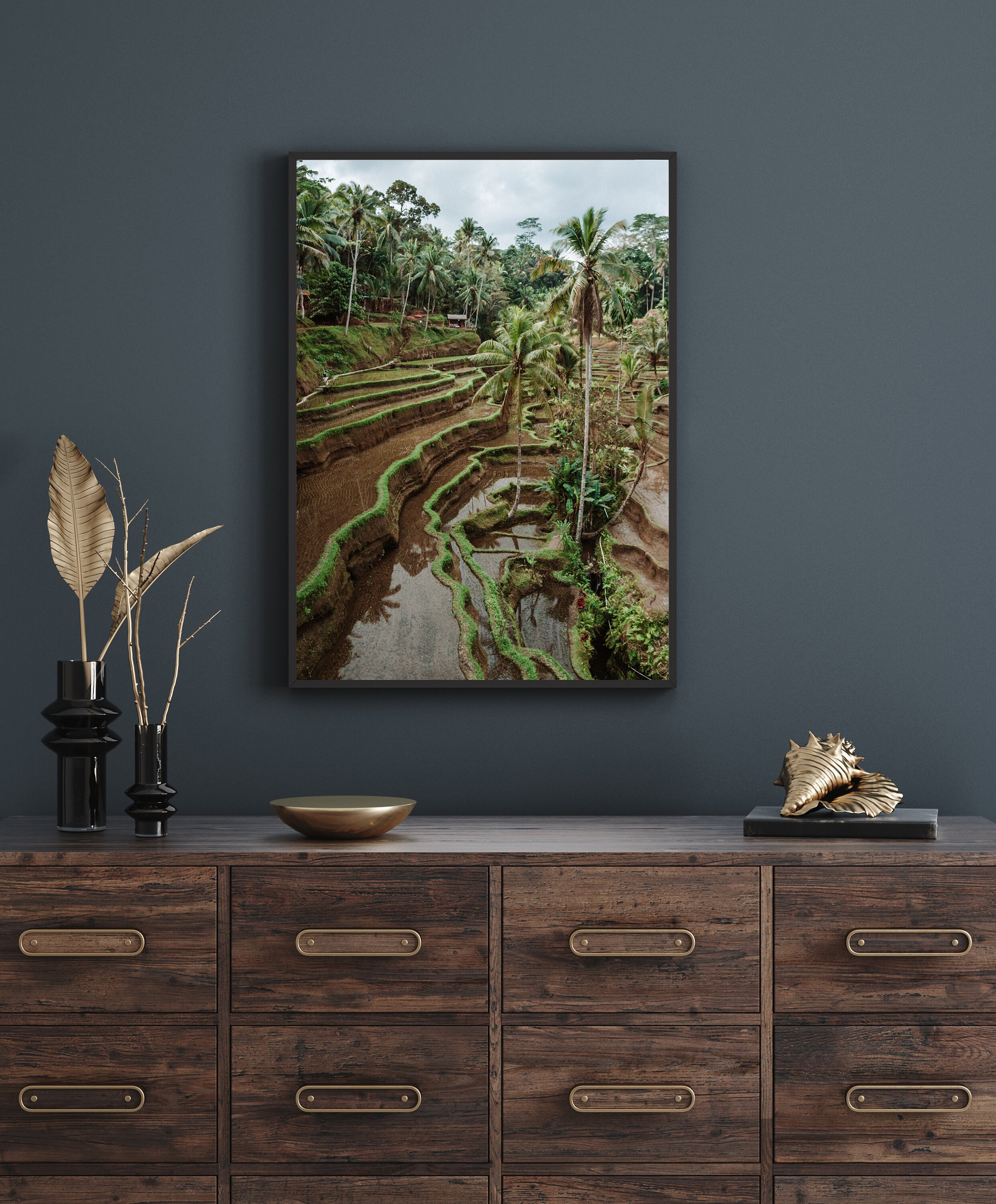 Bali Rice Terrace Print | Jungle Print | Wall Art Boho Tropical ...