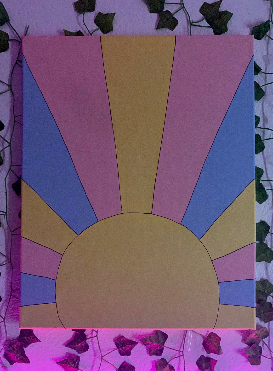 Aesthetic Sun Rays Canvas Painting - Etsy