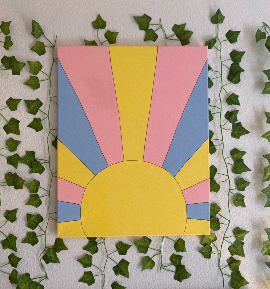 Aesthetic Sun Rays Canvas Painting - Etsy