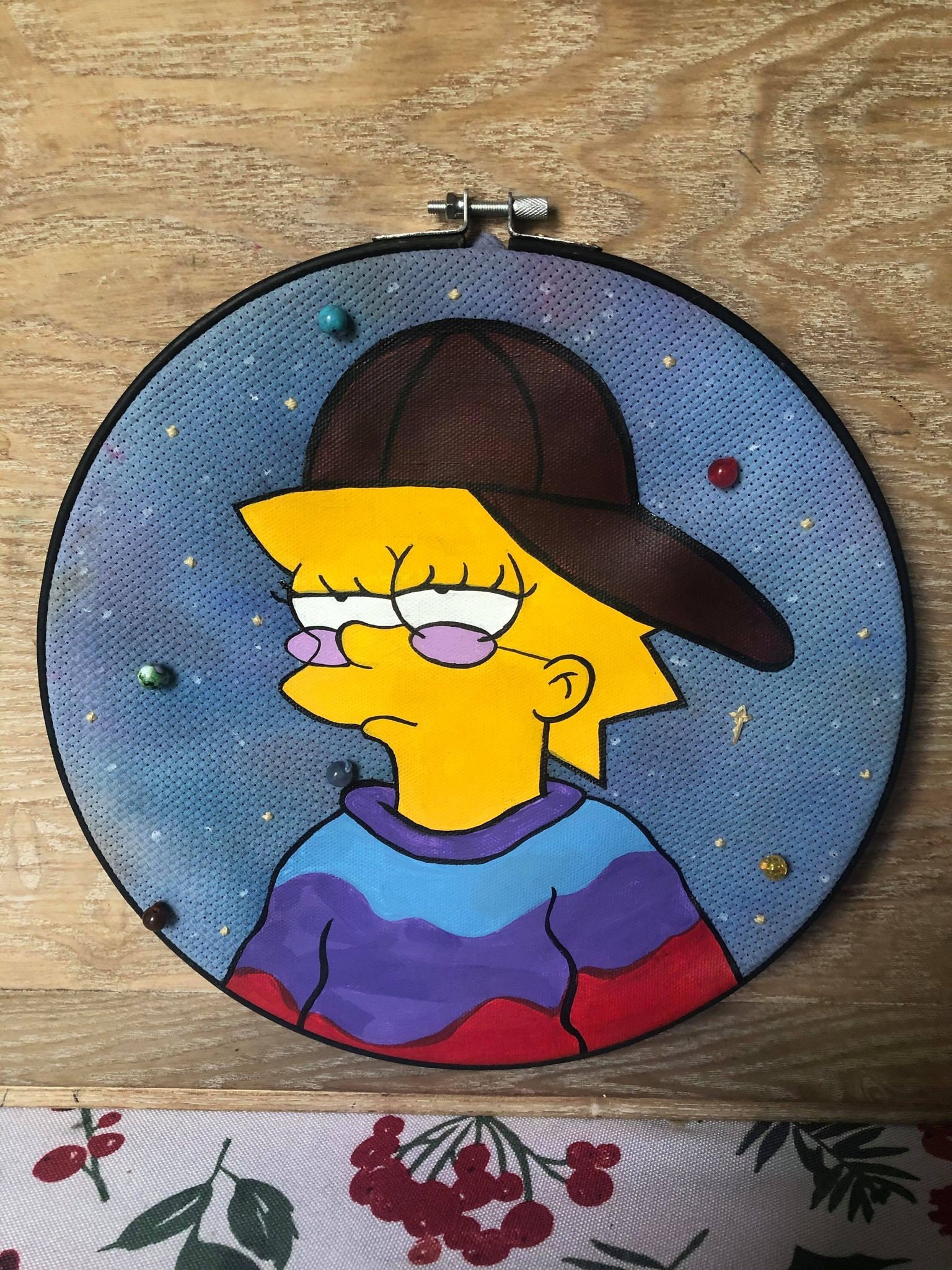 Cool Lisa Simpson Custom Mixed Media Art - Etsy