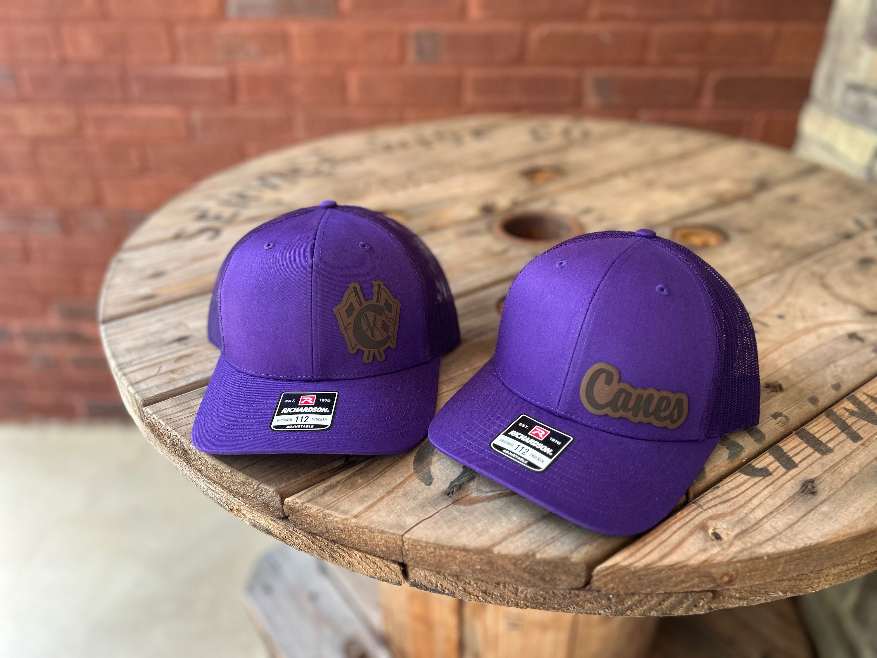 Cartersville Canes Richardson 112 Leather Patch Hat - Etsy