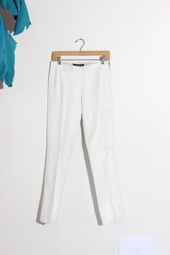 1970s white leather pants - Gem