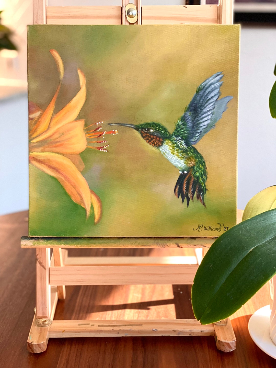 MADE TO ORDER Original Hummingbird Oil Painting Custom Bird - Etsy