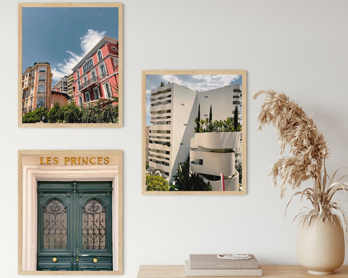 Monaco Wall Art Printable Photographs Set of 3 Prints Mediterranean ...
