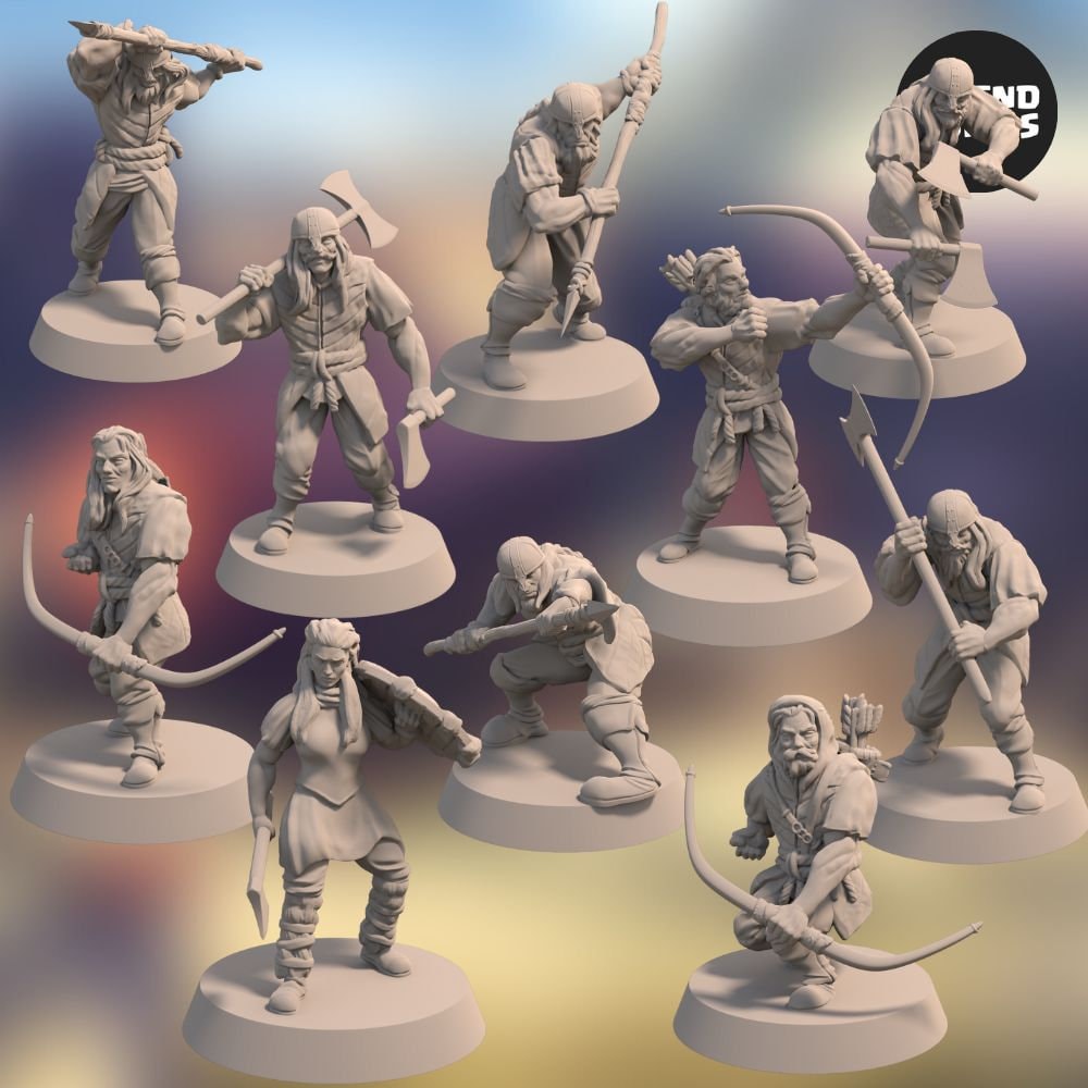 Acenii Barbarian Army Bundle (10 Miniatures) - Fantasy Miniatures - Etsy