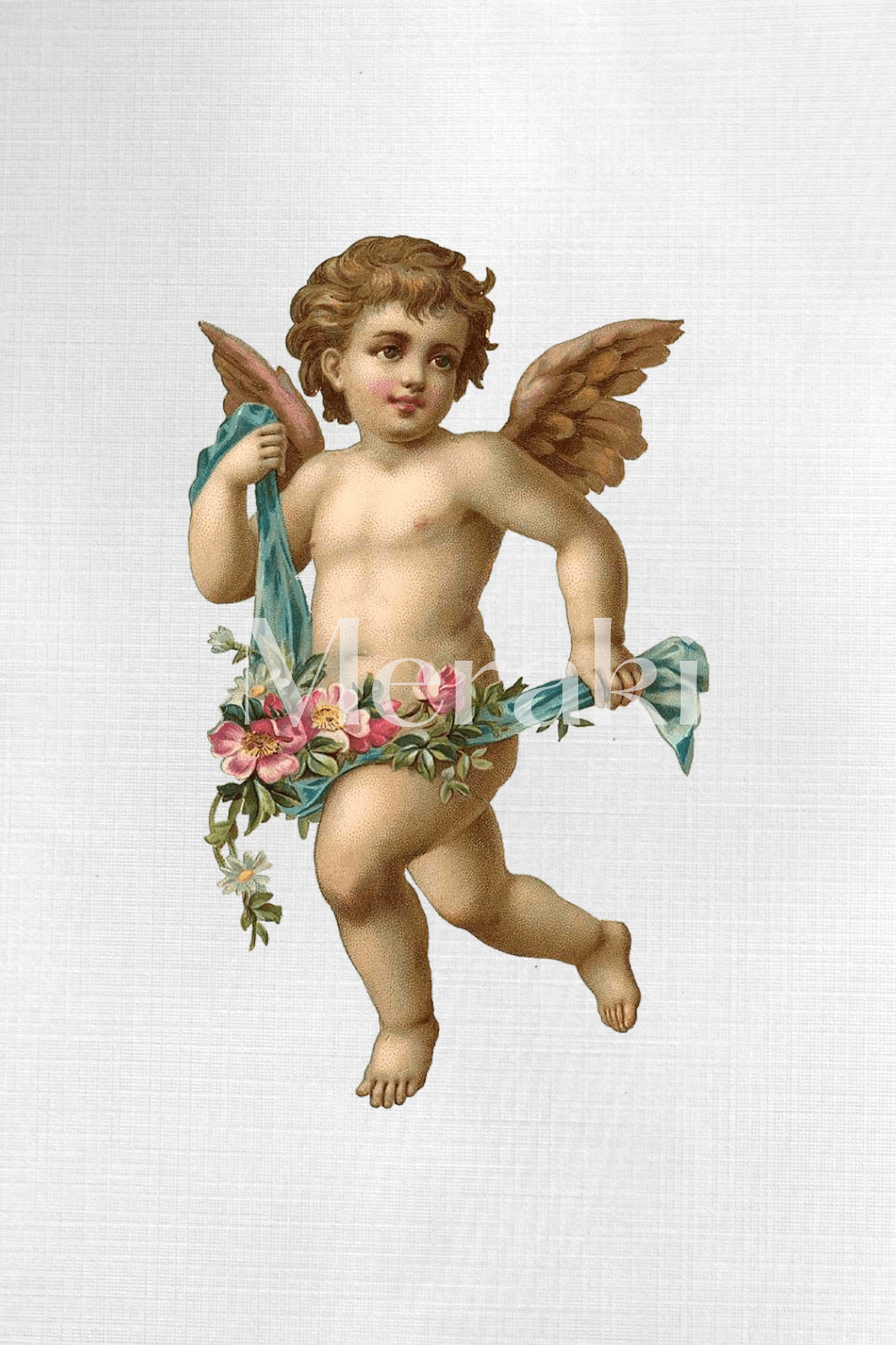 Vintage Cherub Png, Jpg Digital DOWNLOAD | Clipart Download | Vintage ...