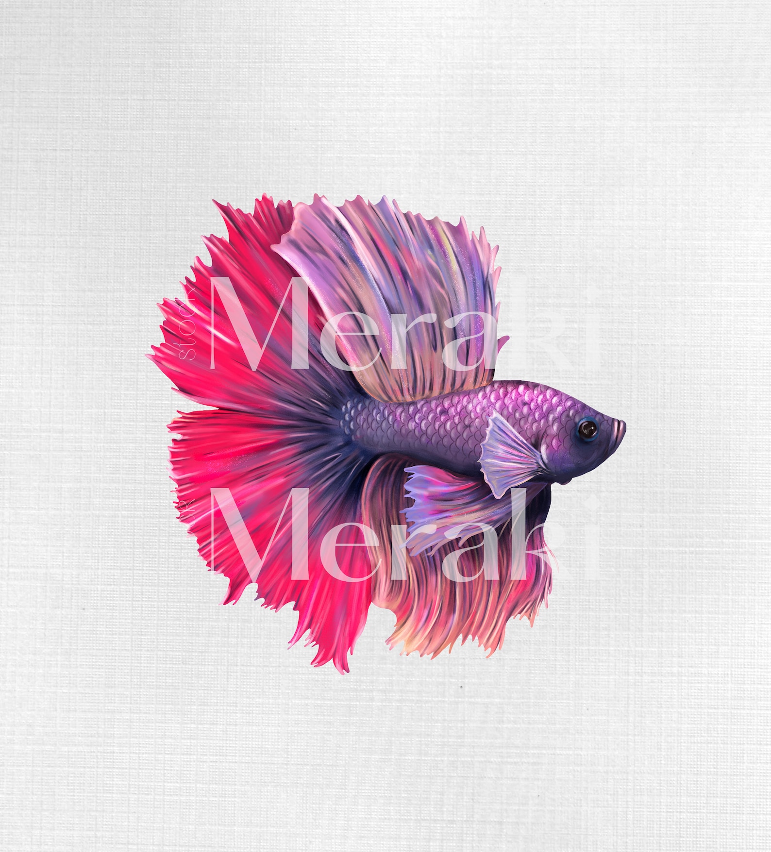 Purple and Pink Betta Fish Png, Jpg Digital DOWNLOAD | Clipart Download ...