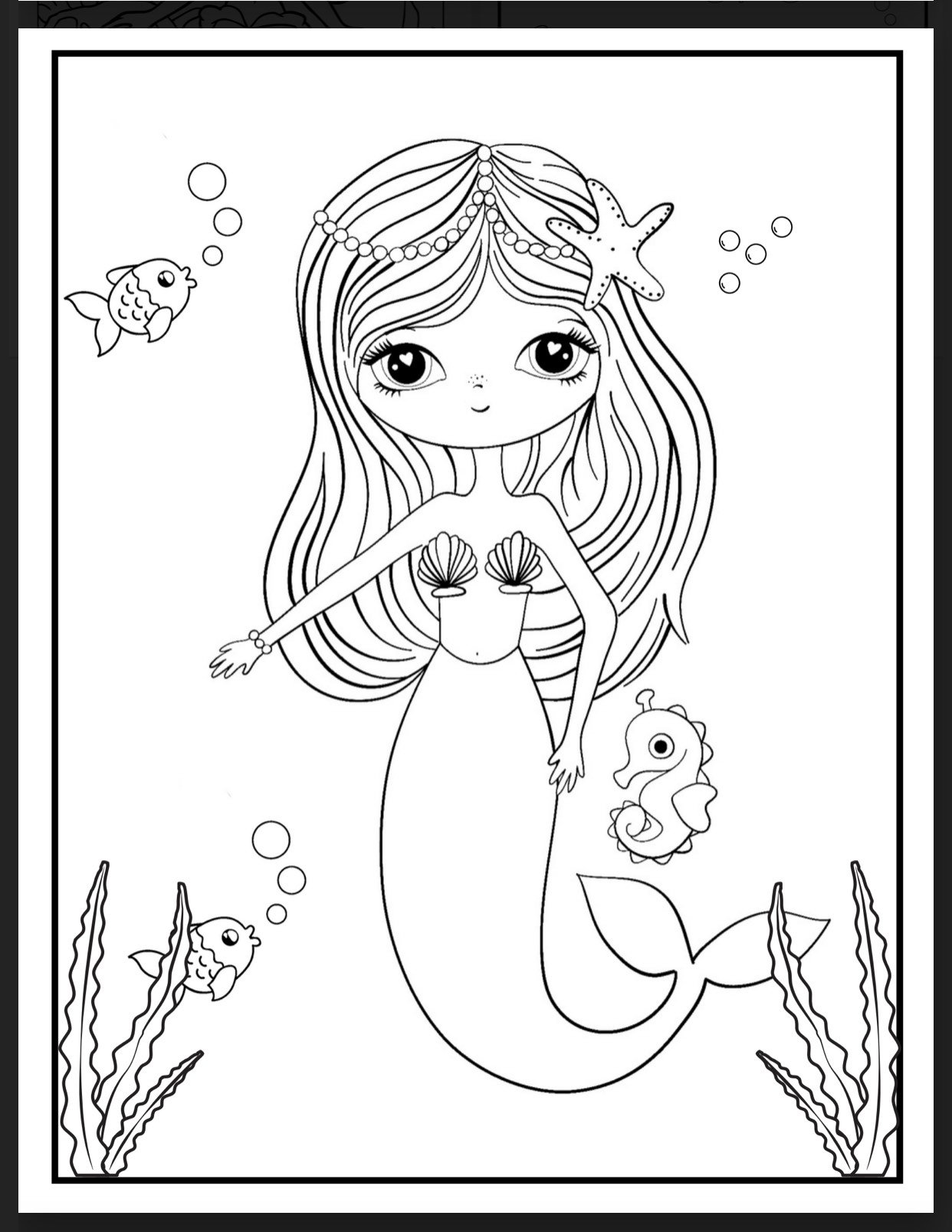 90 Mermaid Coloring Pages for Adults and Children - Etsy
