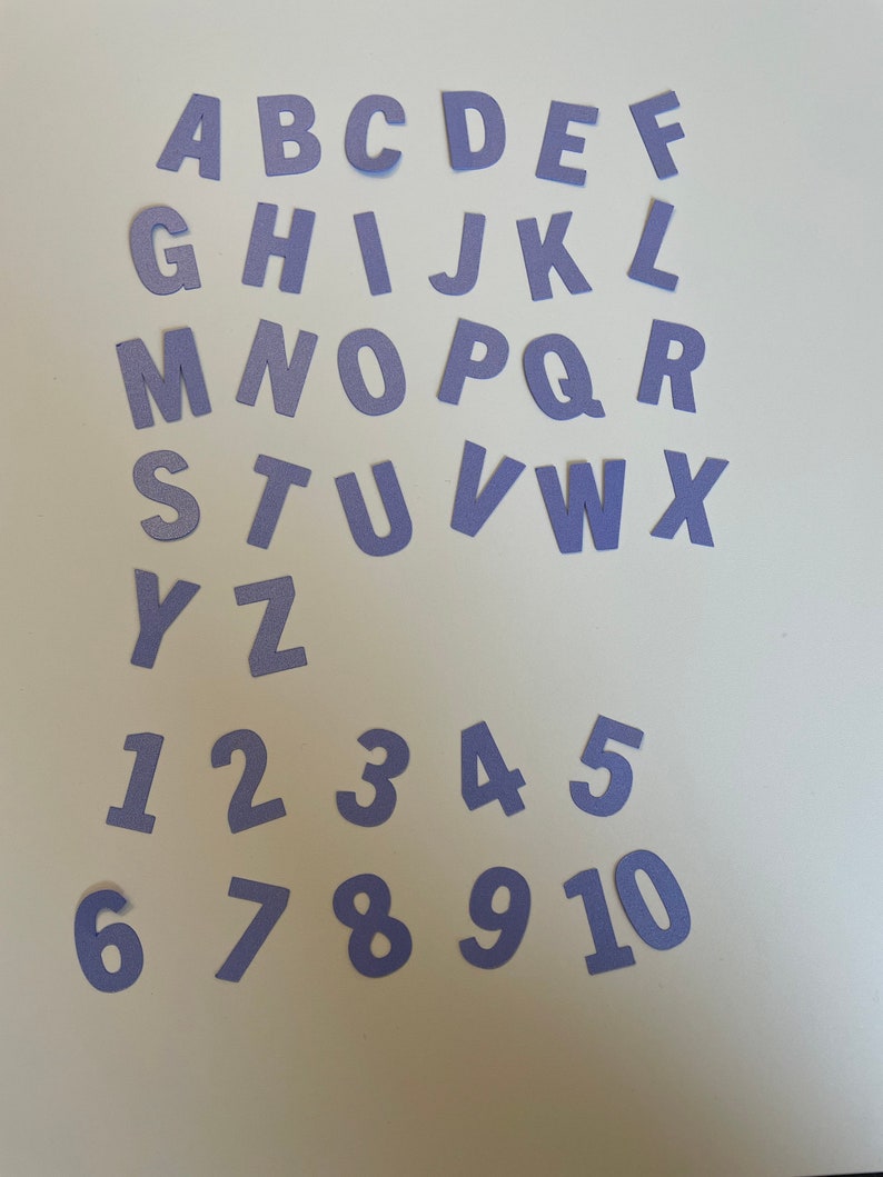 Cardstock Alphabet + Numbers - Etsy