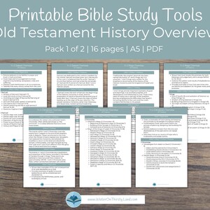 Old Testament History Bible Overview Printables, A5 6-ring Planner - Etsy
