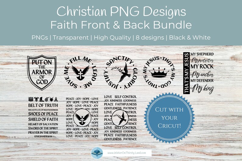 Faith Front and Back PNG Bundle - Etsy