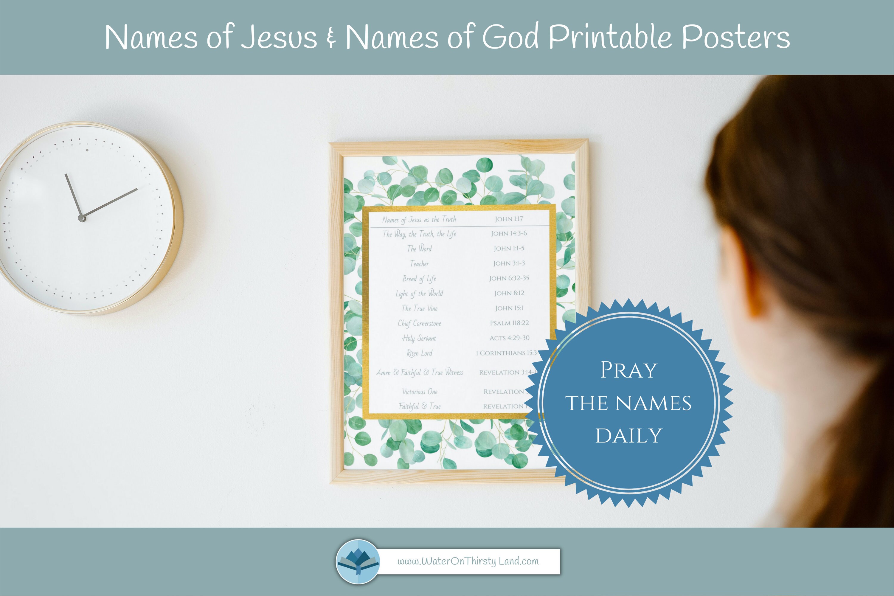 Names of God & Names of Jesus Christian Bible Poster Wall Art - Etsy