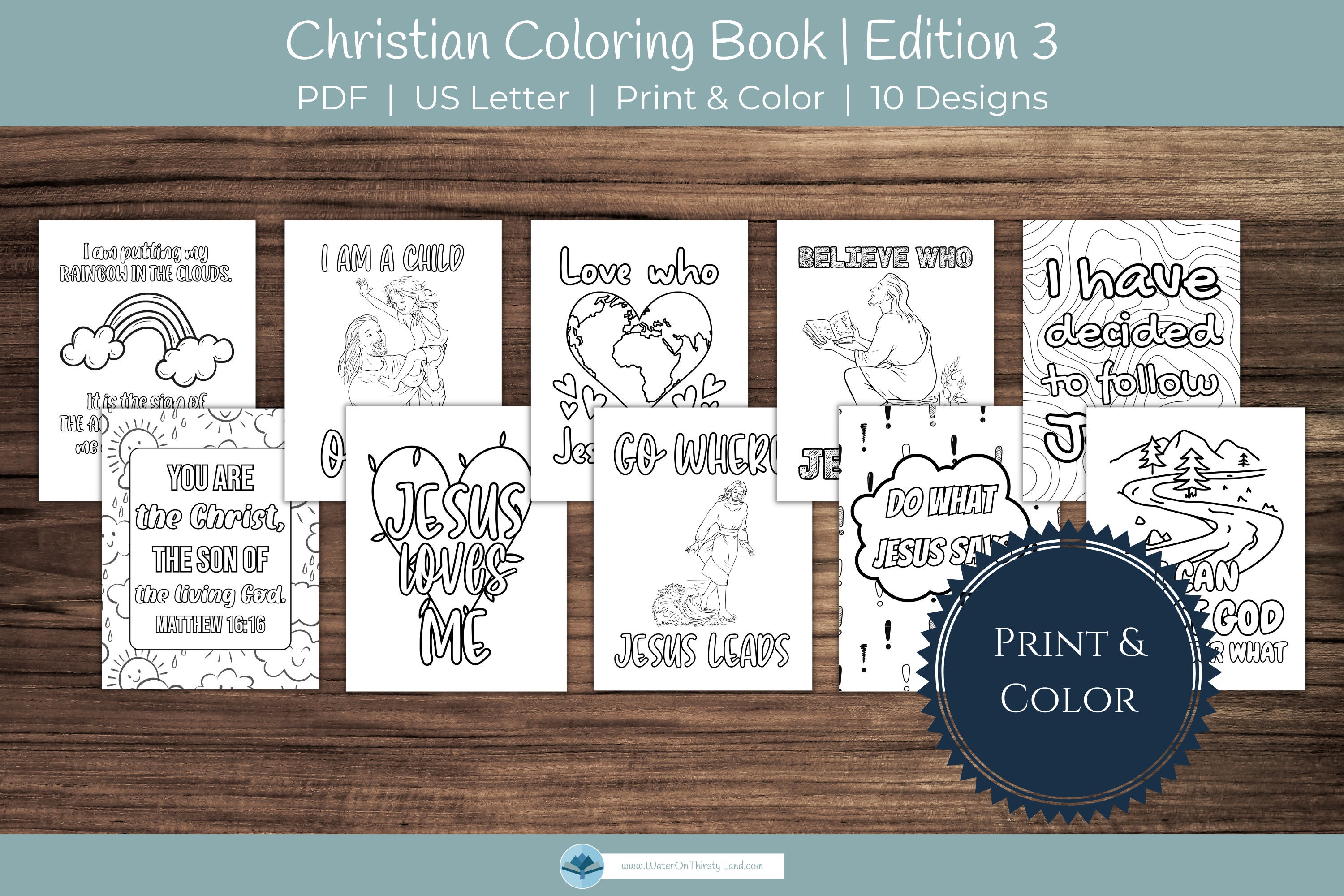 Bible Coloring Book Pages Pack 3 - Etsy