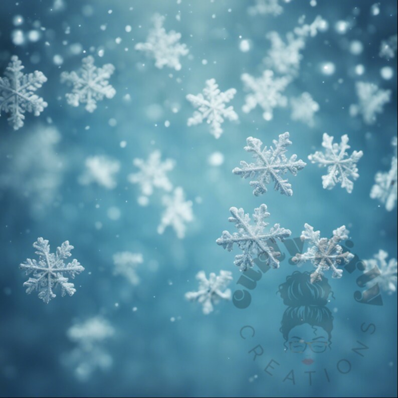 3D Snowflake Jpg Background 001 - Etsy