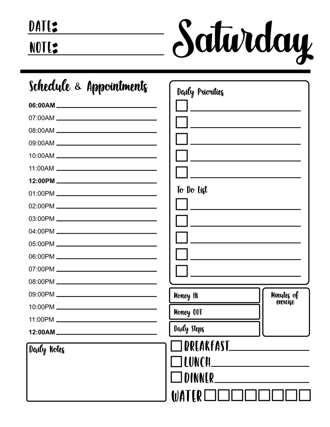 7 day weekly planner printable pdf - klimjazz