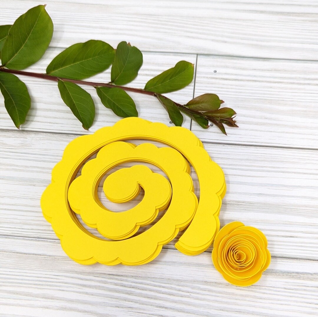 20 Pcs DIY Pre-cut Paper Flower Unrolled Paper Flower DIY Paper Flowers ...