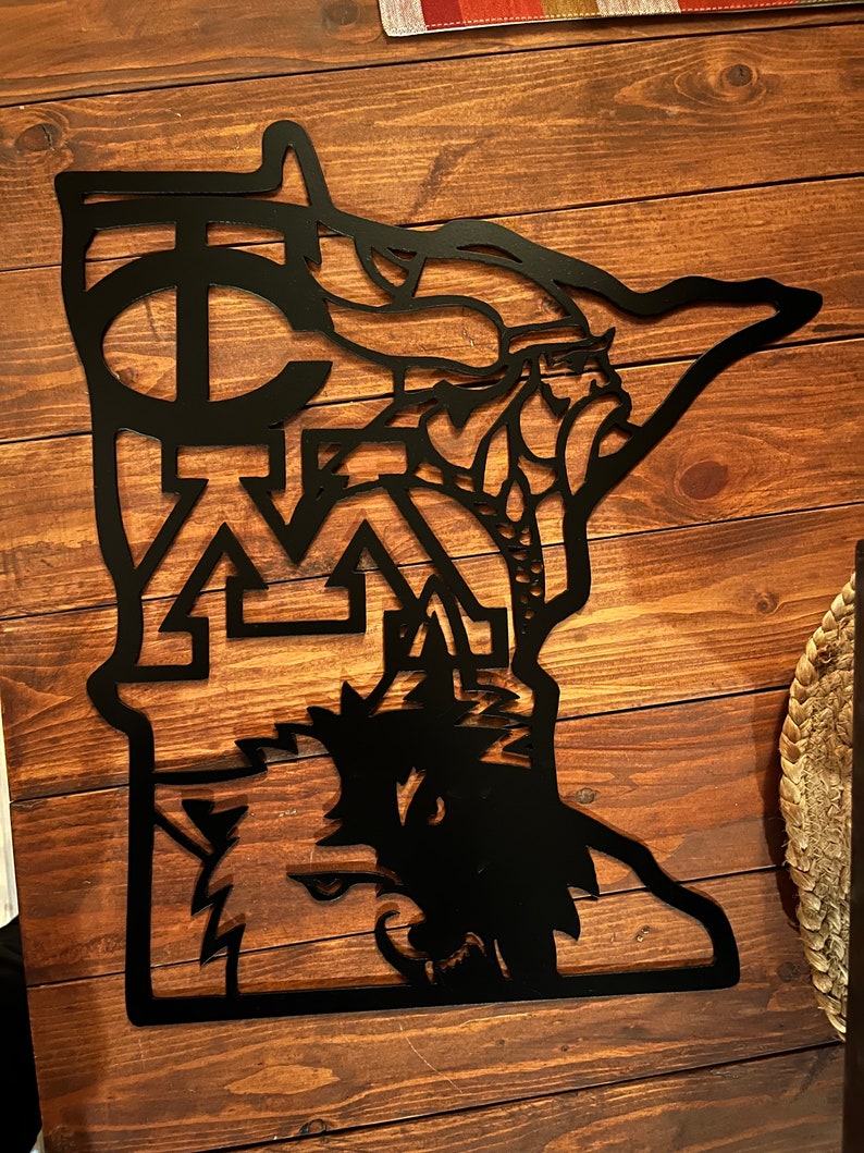 Minnesota Metal Sports Sign - Etsy