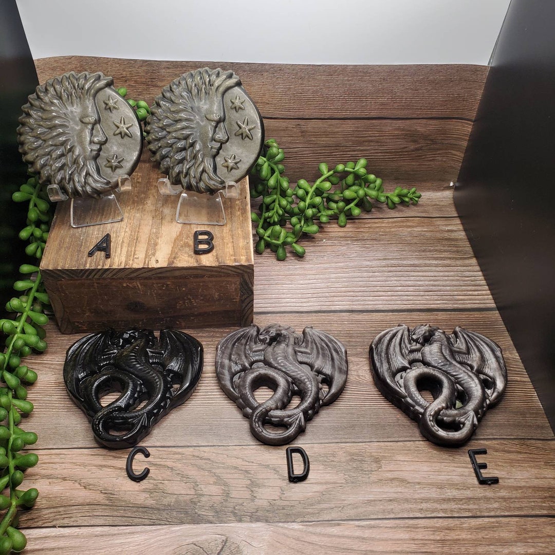 Gold Sheen Moon and Dragon. Silver Sheen Dragons - You Choose - Etsy ...