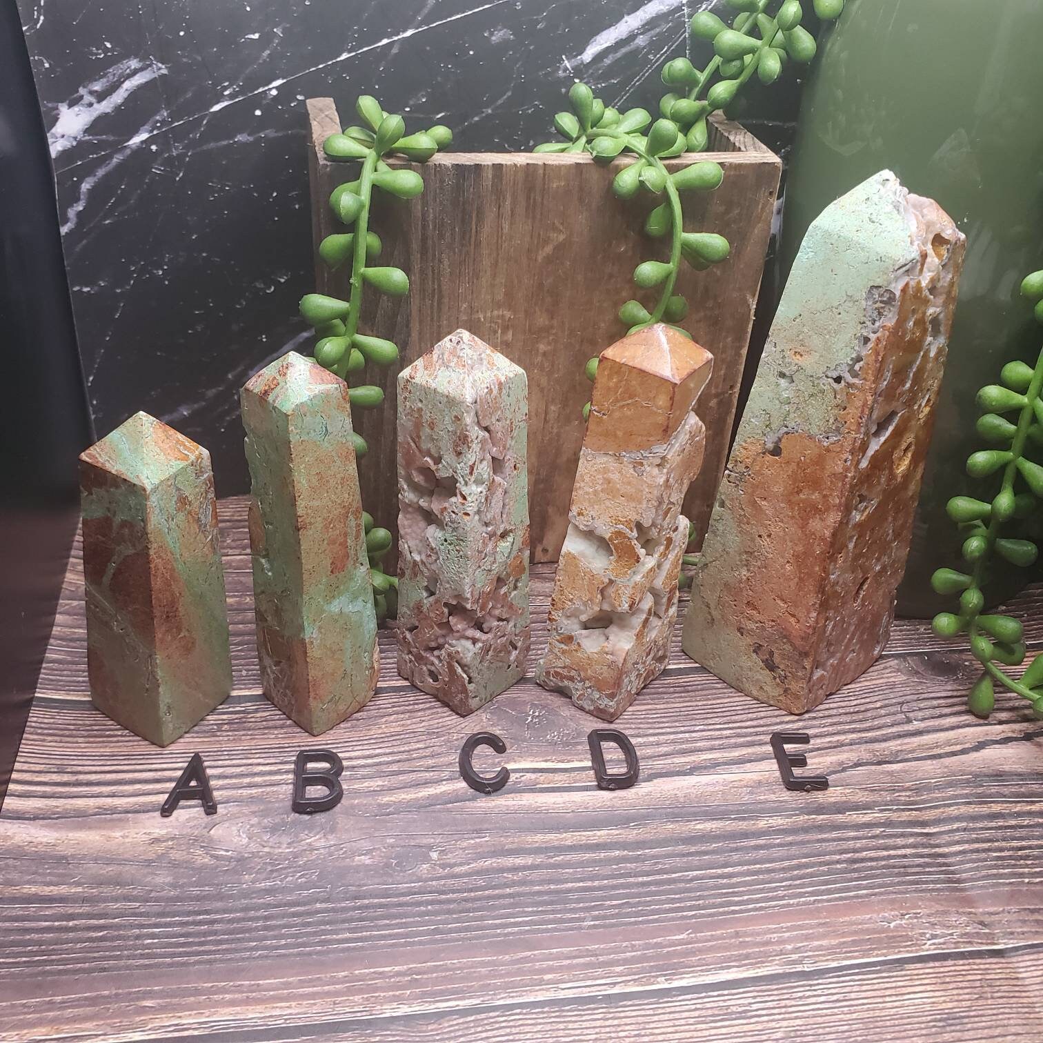 Smithsonite / Green Grape Agate Towers You Choose - Etsy