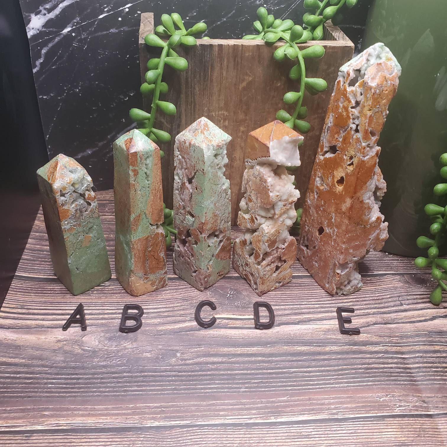 Smithsonite / Green Grape Agate Towers You Choose - Etsy