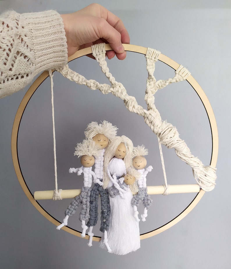Macrame Family Personalized Boho Dream Catcher Handmade - Etsy