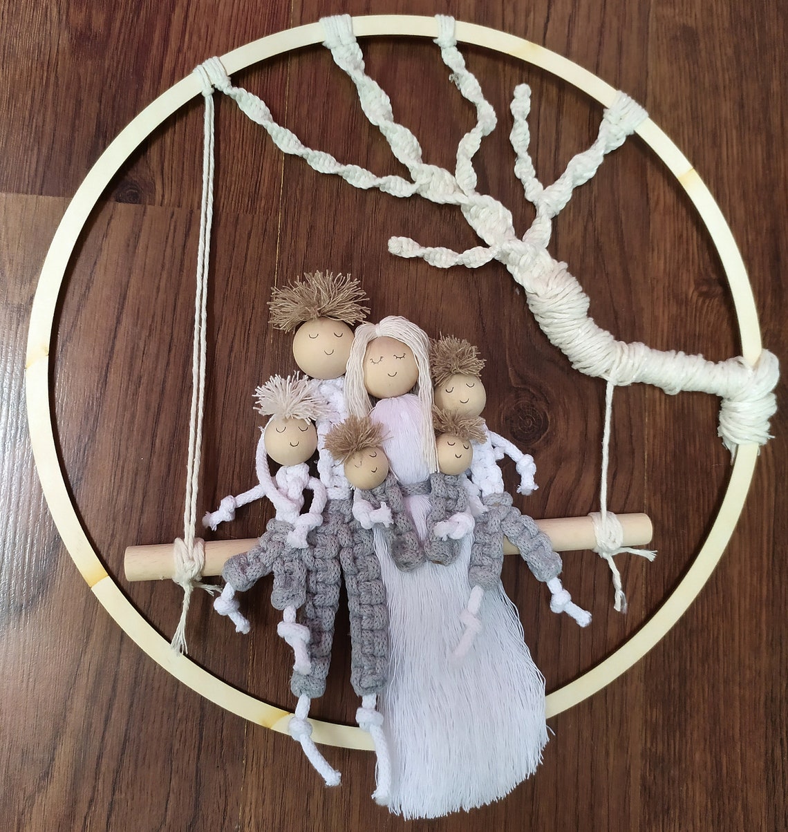 Macrame Family Personalized Boho Dream Catcher Handmade - Etsy