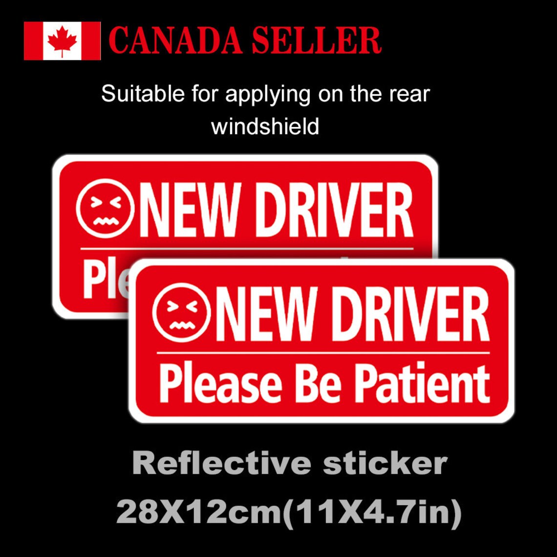 2PCS Reflective New driver car sticker student driver sticker | Etsy