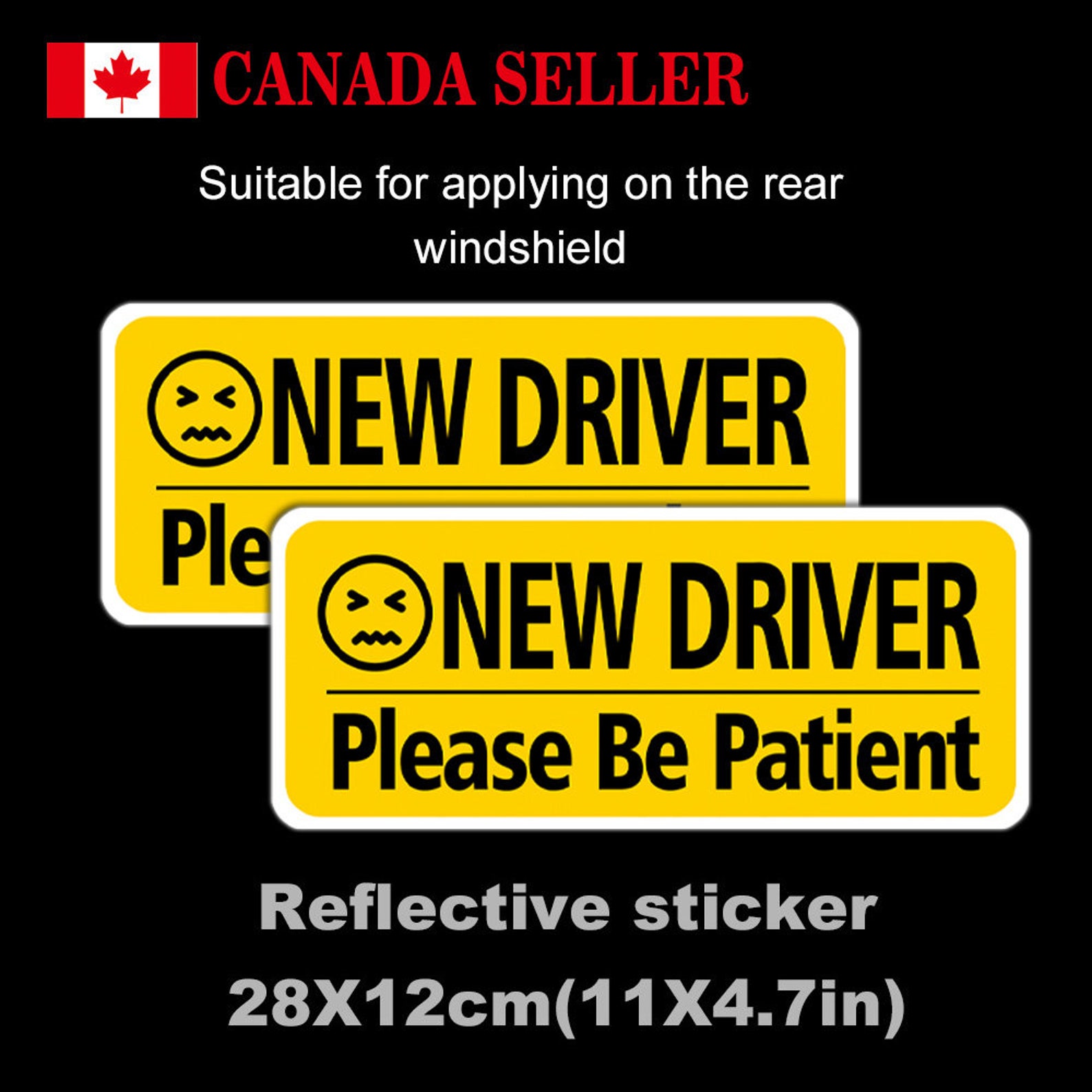 2PCS Reflective New driver car sticker student driver sticker | Etsy