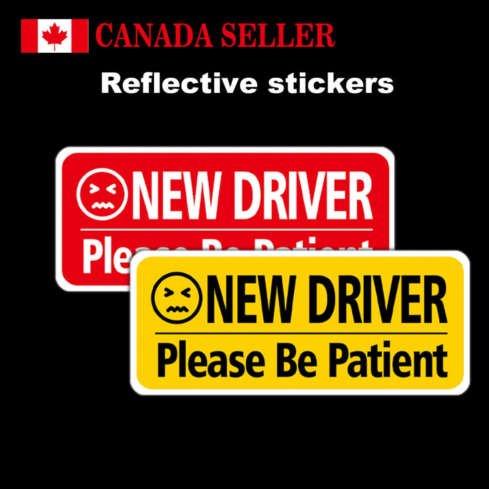 2PCS Reflective New driver car sticker student driver sticker | Etsy