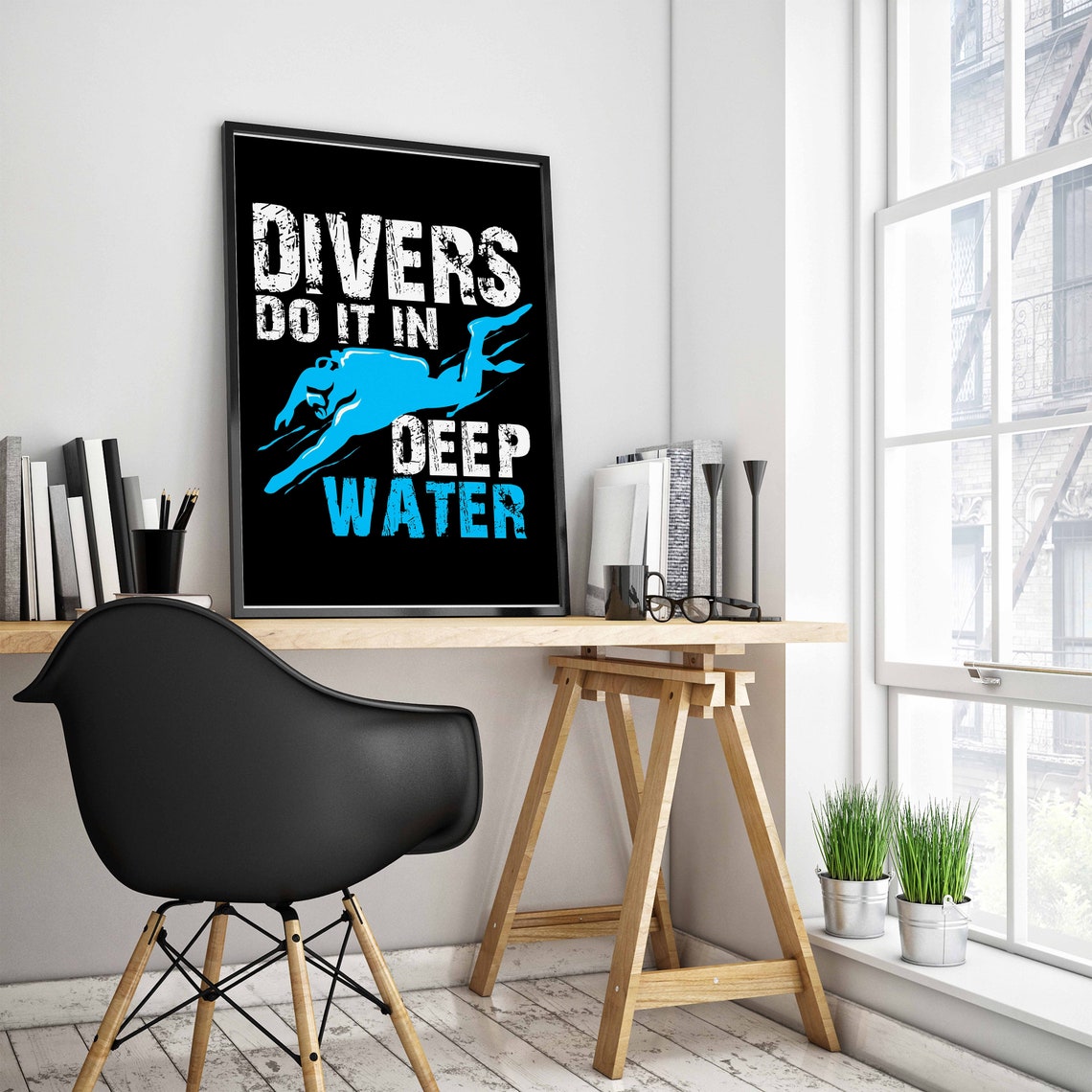 Scuba Diving Diver Poster Singer Poster House Warming Gift | Etsy
