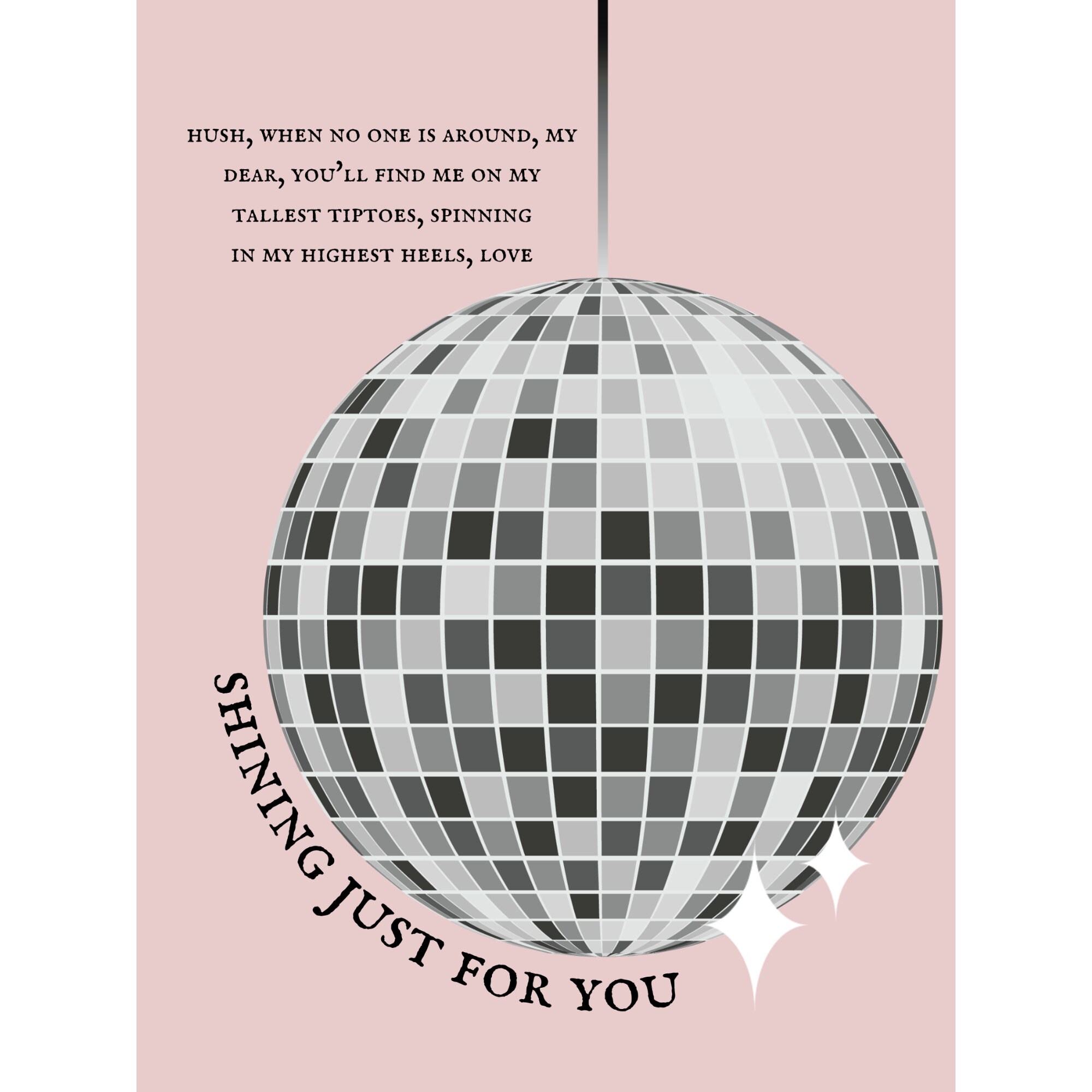 Taylor Swift Poster Mirrorball Lyrics Shining Just for You - Etsy