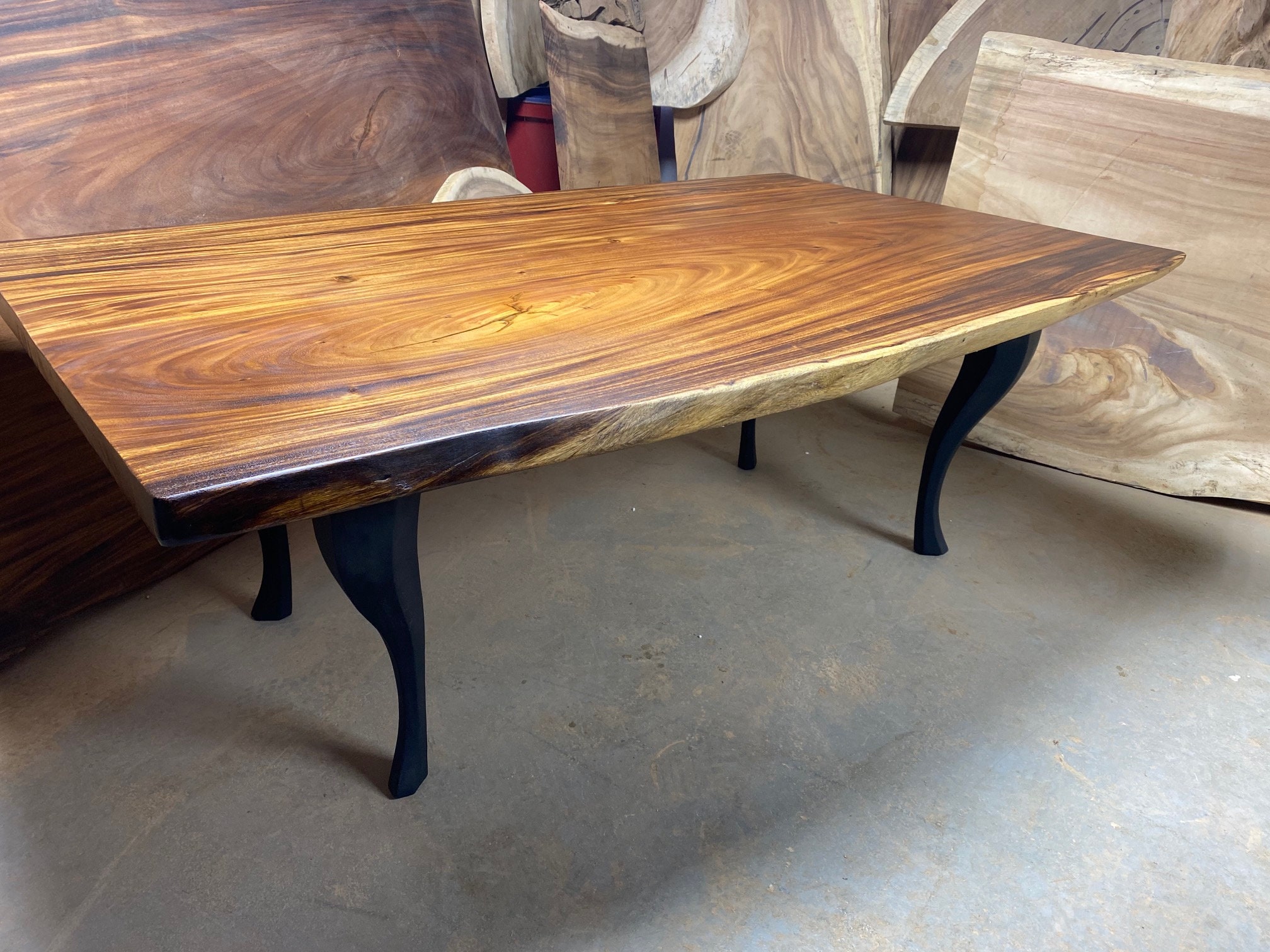 4' X7' Live Edge Monkey Pod Dining Table - Etsy