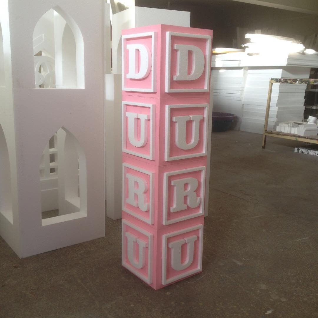 Cube letters single letter Giant foam cubes 3D letters cube | Etsy