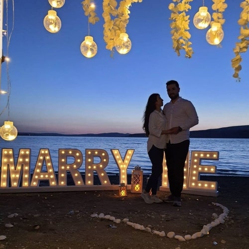 Marry Me Set Light up Letters Marquee Marry Me Sign Lights - Etsy
