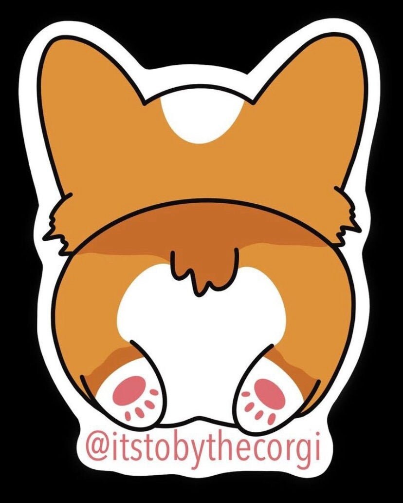 Corgi Sticker- Corgi Butt - Etsy